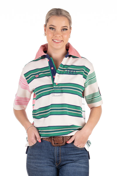 Rugby Collection - RC01-15 Navy/Green/White/Pink Rugby Fit Polo ...