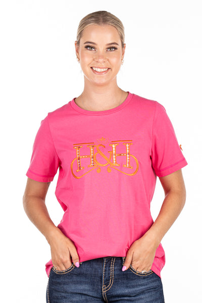 T Shirt - TS33 Hot Pink H&H Logo – Hitchley & Harrow