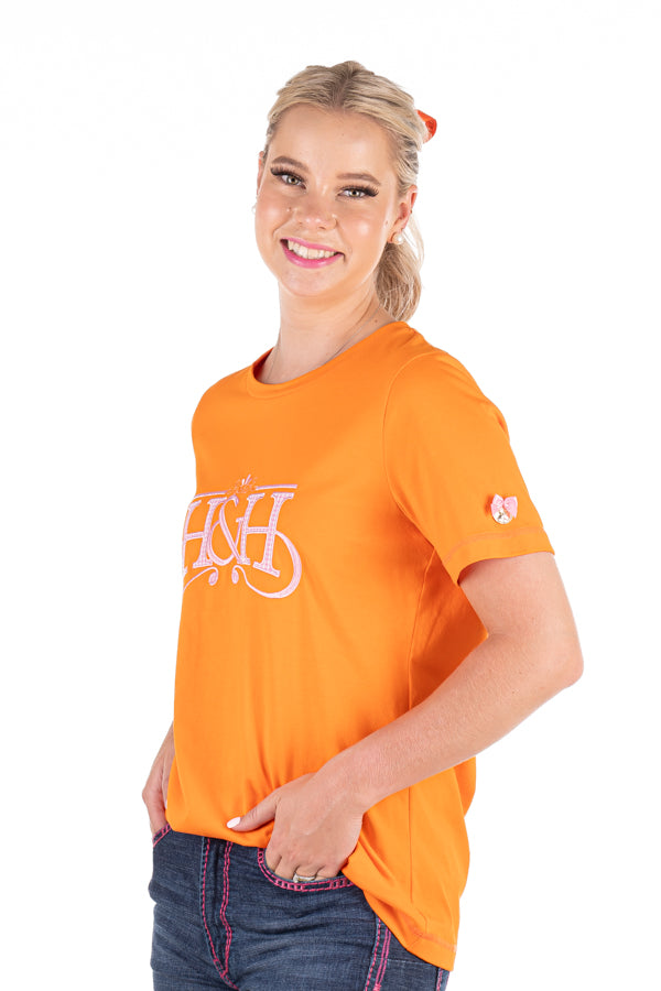 T Shirt - TS38 Orange with Baby Pink H&H Logo – Hitchley & Harrow