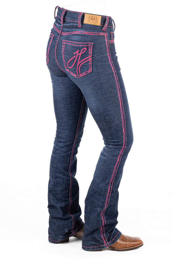 Ultra High Rise - SR2246 "Avondale" Hot Pink Stitch Jeans – Hitchley ...