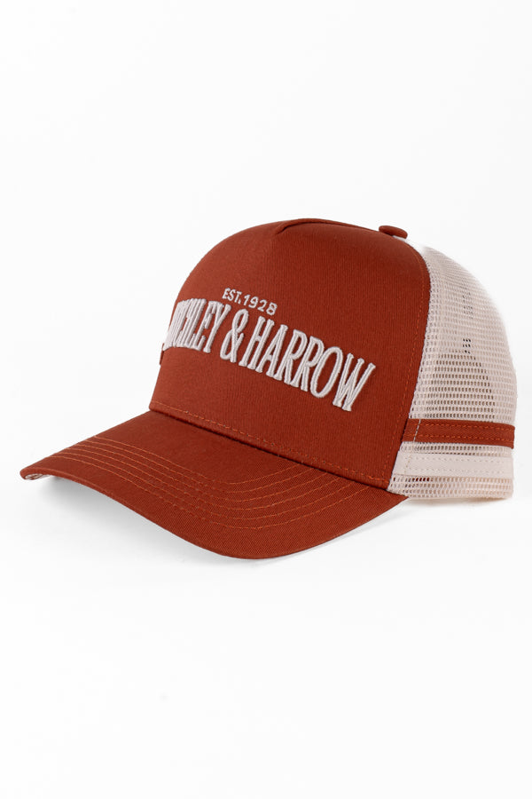 Trucker Cap - Rust & White – Hitchley & Harrow